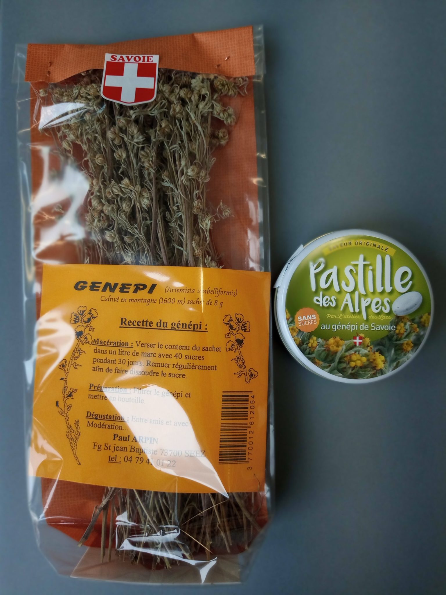 Brins de Génépi ET sa boite de 40 Pastilles au Génépi (sans alcool ...